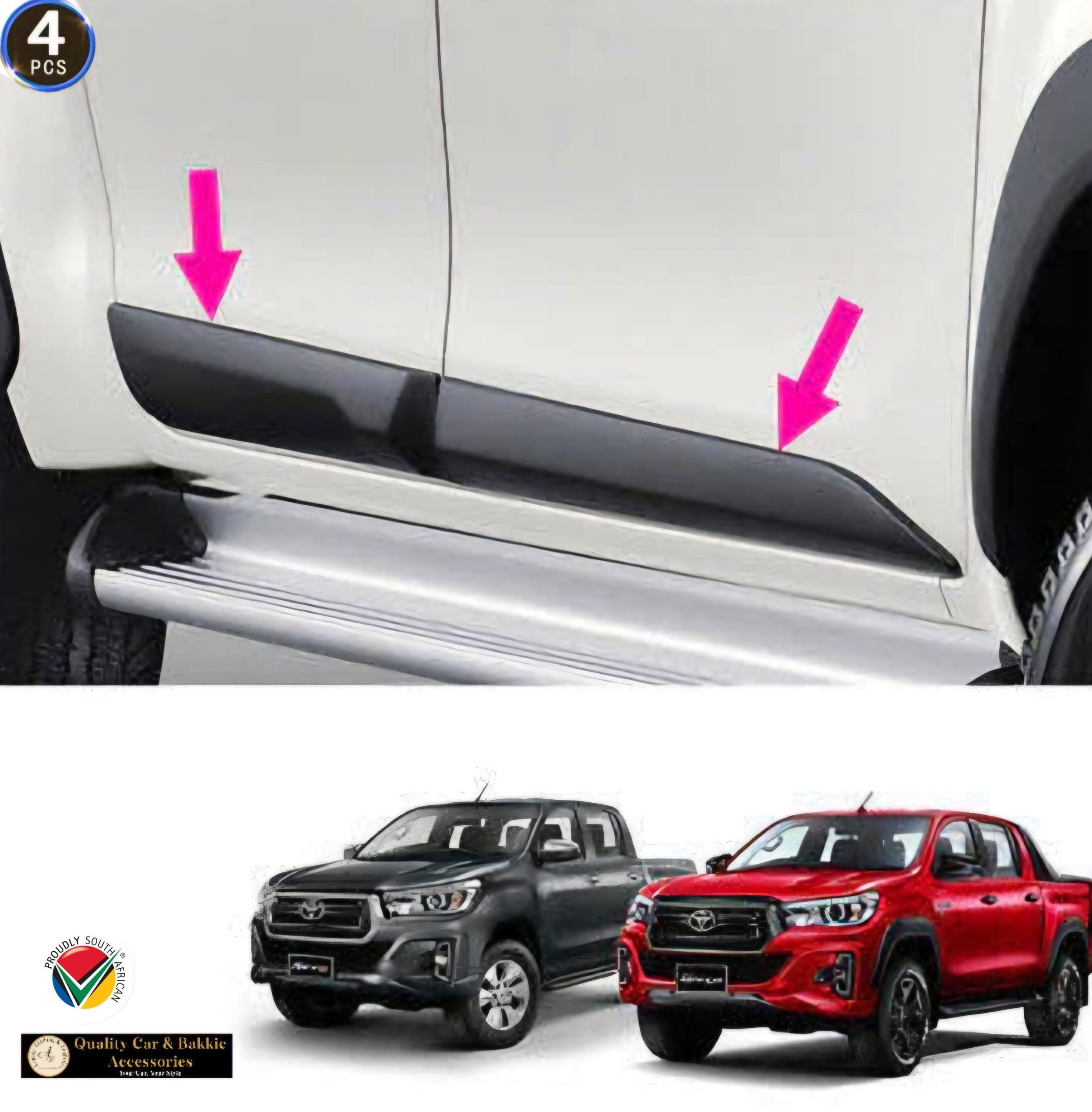Toyota Hilux Double Cab GD6, 2016+ Body/Door Cladding – AR Legacy ...
