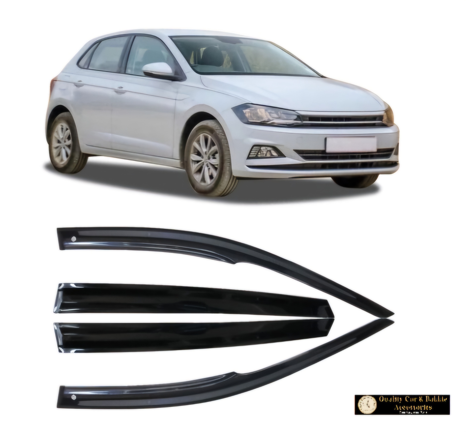 VW Polo 8, 2018+ Windshields/Rain Deflectors Gloss Black – AR Legacy ...