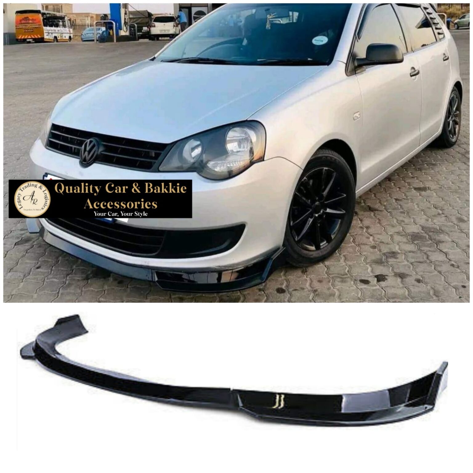 VW Polo Vivo/9N3 AC Front Bumper Spoiler/ Lip Gloss Black – AR Legacy ...